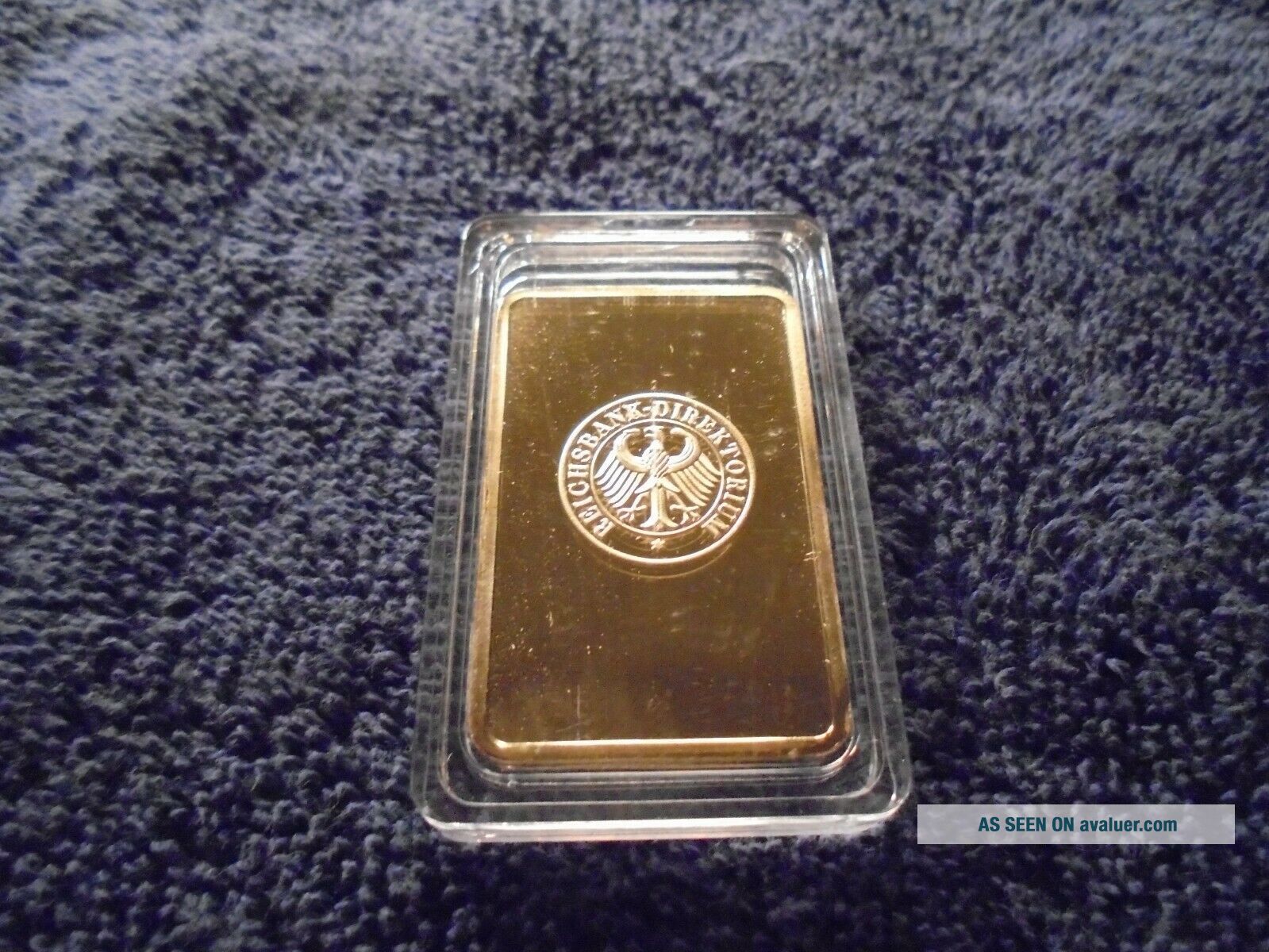 1 Troy Oz 24k Gold Clad German Bar Iron Cross WW2 WWII W/ Airtight Case ...