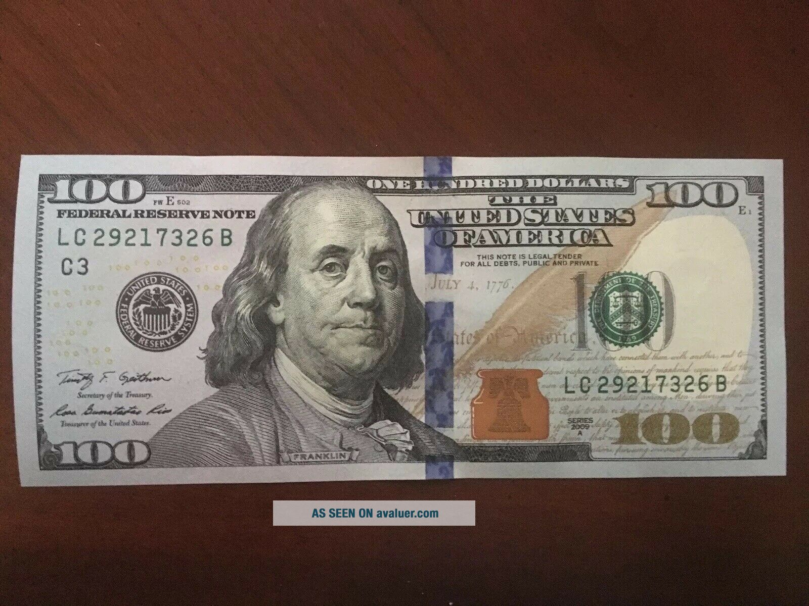 Two Crisp $100 Dollar Bill From 2009 Series A | #9881576