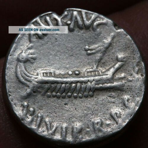 RARE ROMAN COIN SILVER DENARIUS MARC ANTONY 33 BC MILITARY LEGION XI ...