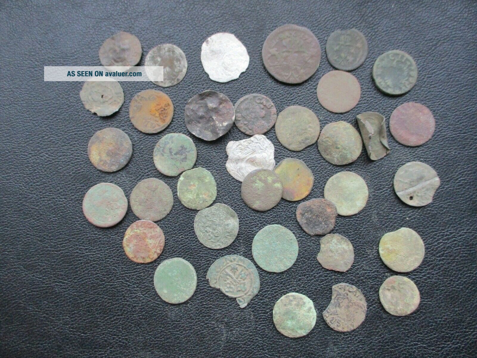 36 Coins Of The Middle Ages. There Are Silver And Copper. Various ...