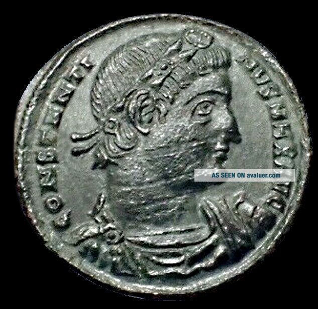 Constantine I. Ancient Coin 330 - 335 AD Follis Soldiers Spears ...
