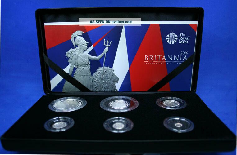 2016 Britannia Silver Proof 6 Coin Set Royal Great Britain Silver Coins ...