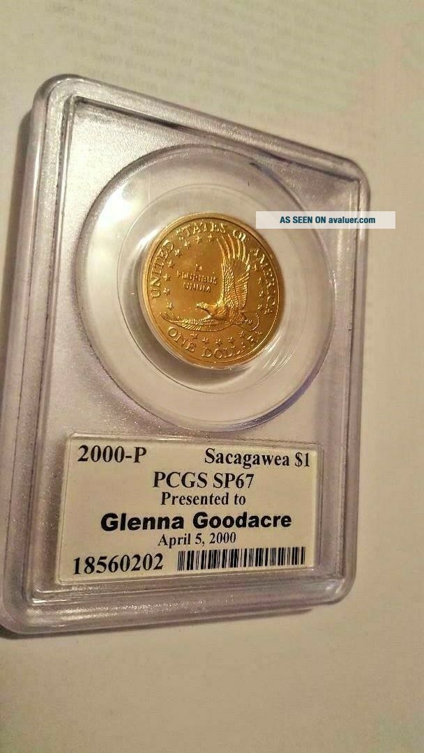 2000 - P GLENNA GOODACRE SACAGAWEA DOLLAR, PRESENTATION COIN, PCGS SP ...