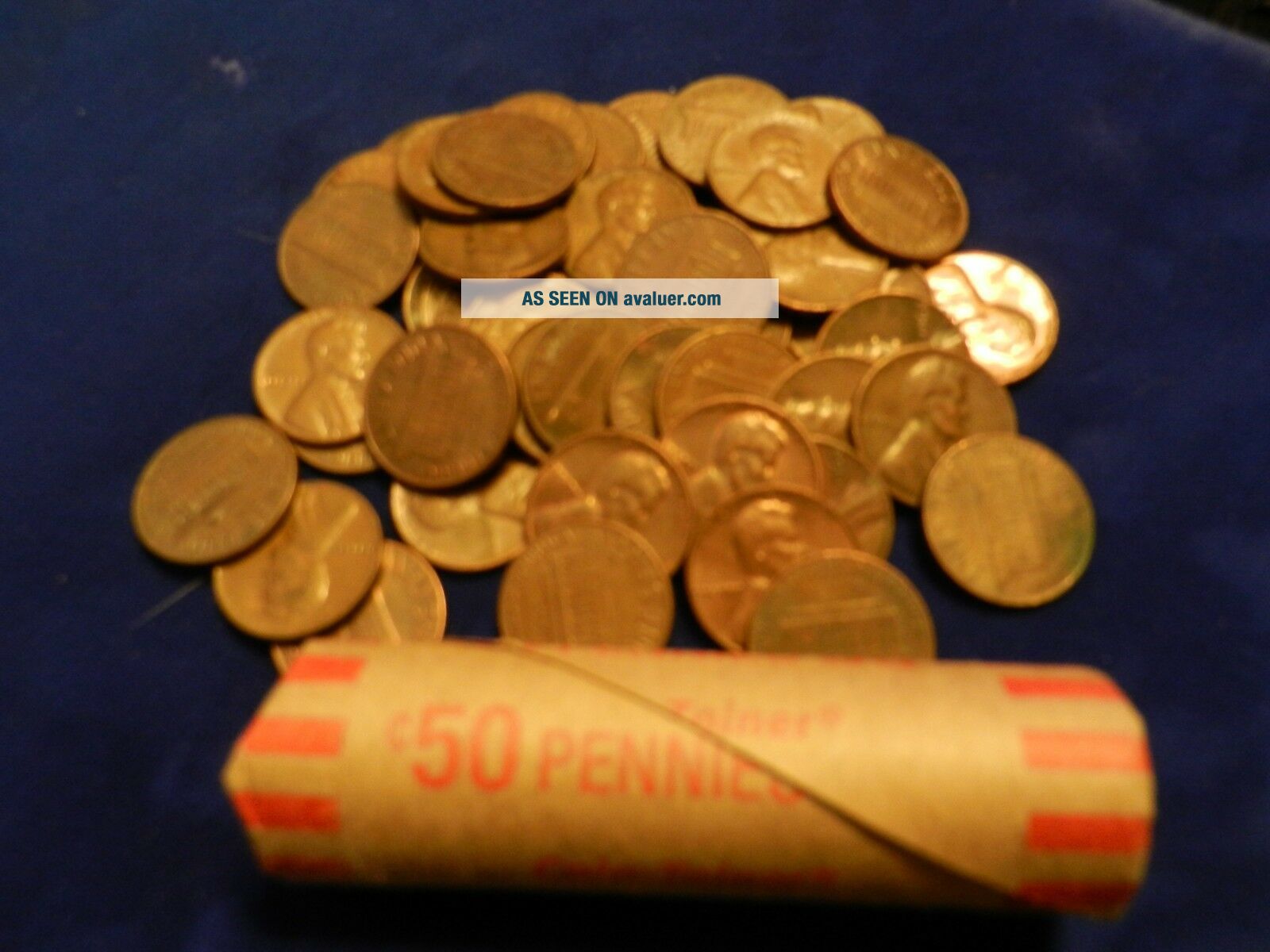 1988 Circulated Roll Of Lincoln Memorial Vintage One Cent Pennies ...