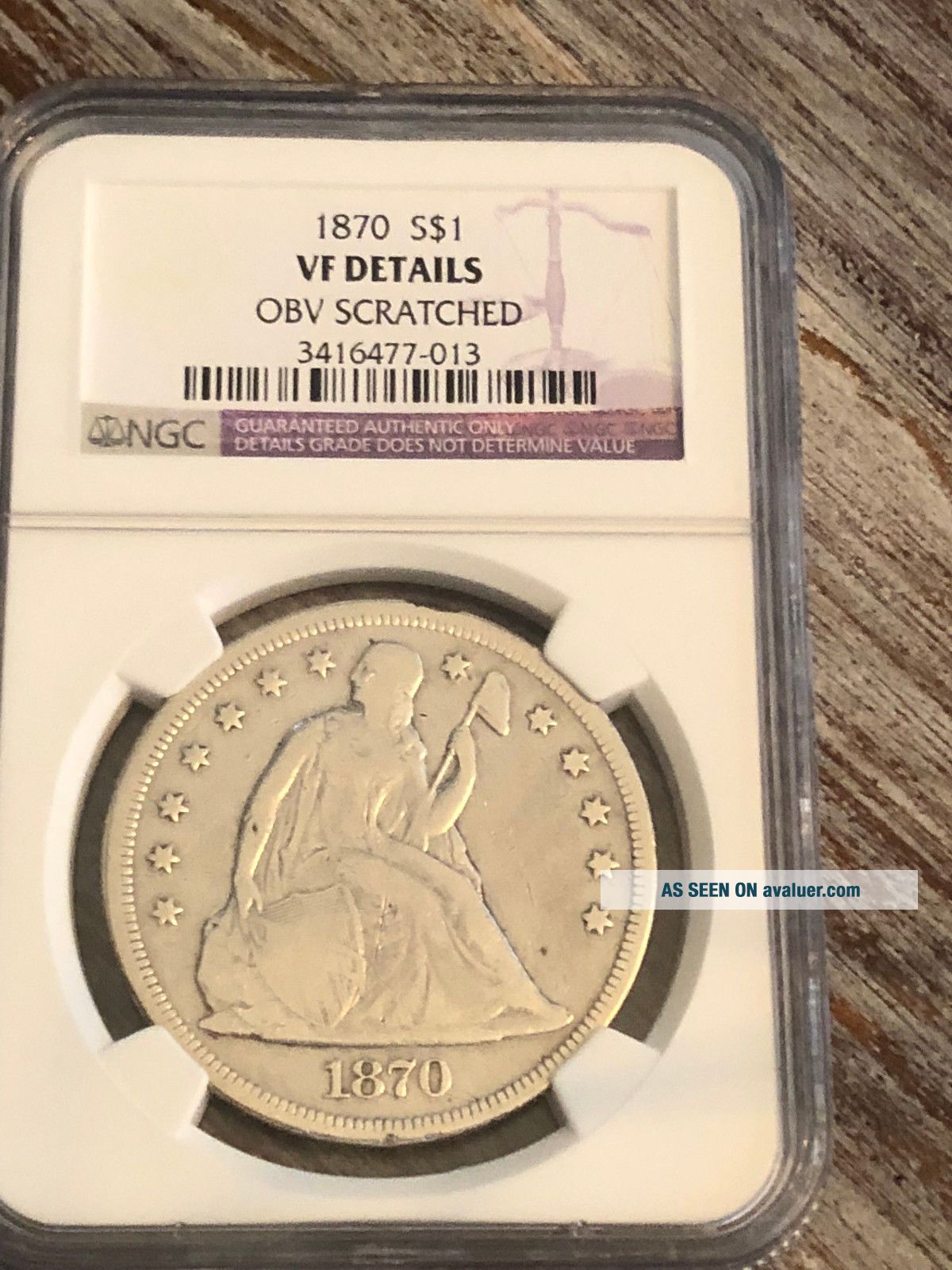 1870 Seated Liberty Dollar Details NGC VF Registry Coin Priced To Sell ...