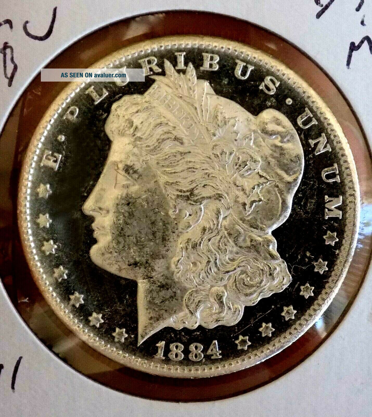 Morgan Silver Dollar 1884 Cc Gem Bu Dmpl Deep Glassy B & W Mirrors ...