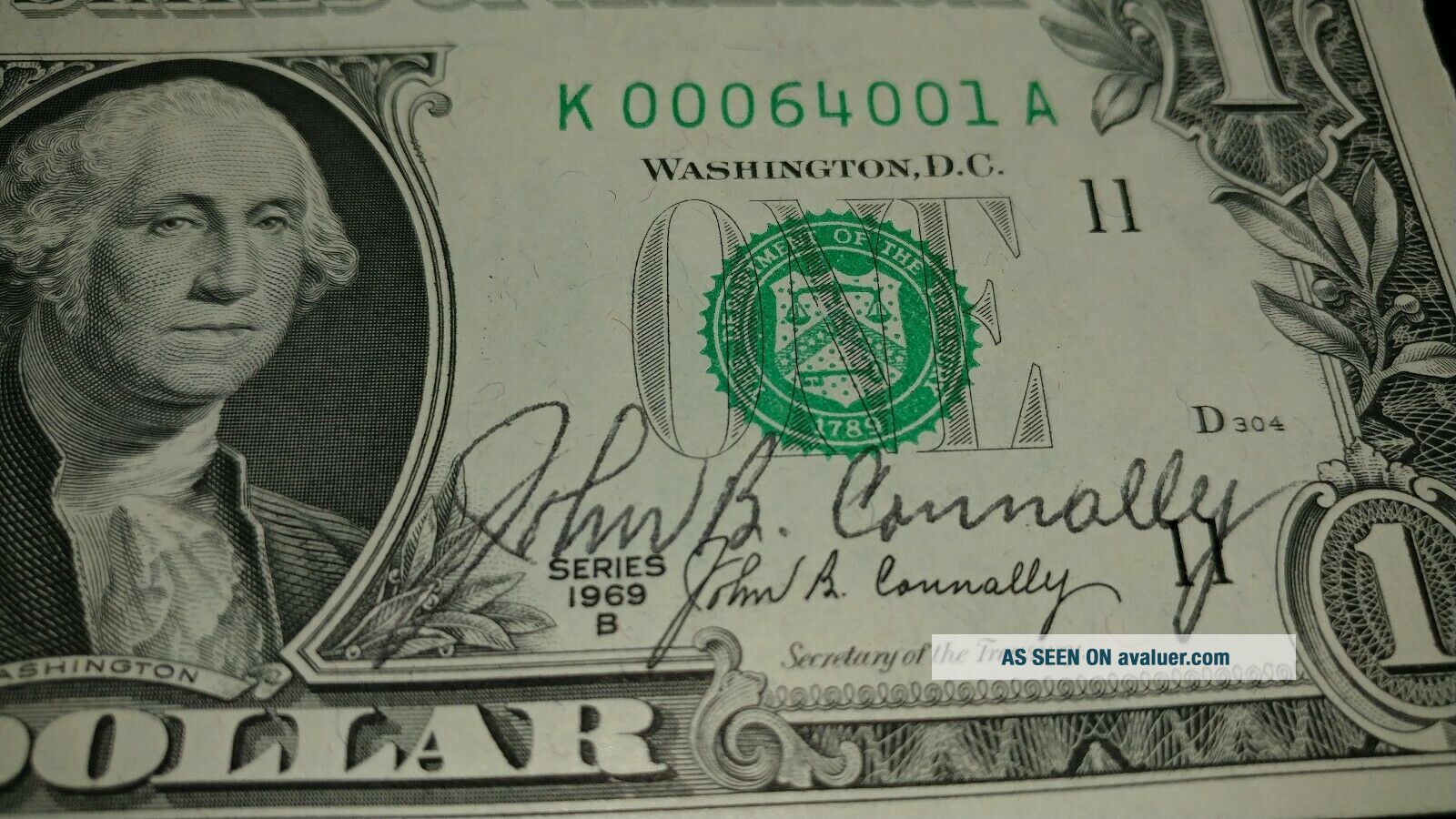1969 Series B Signed By John B Connally And Dorothy Andrews Jabis ...