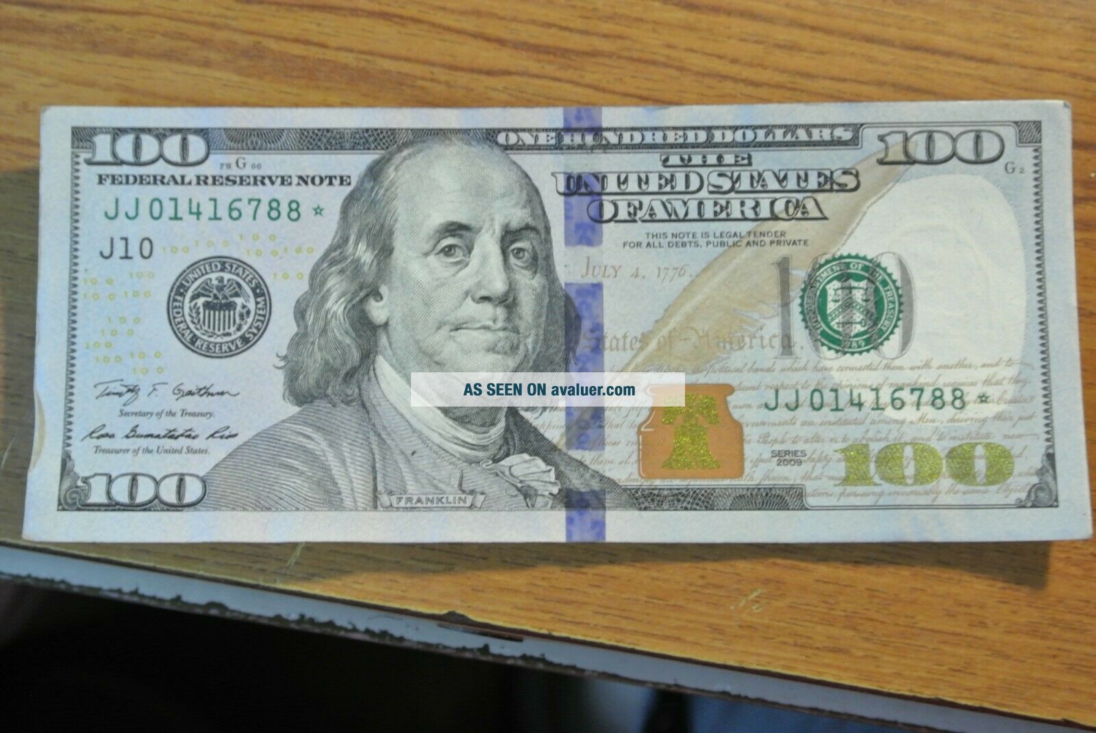 Crisp $100 Dollar Bill From 2009 Series A Star Note. | #10122643