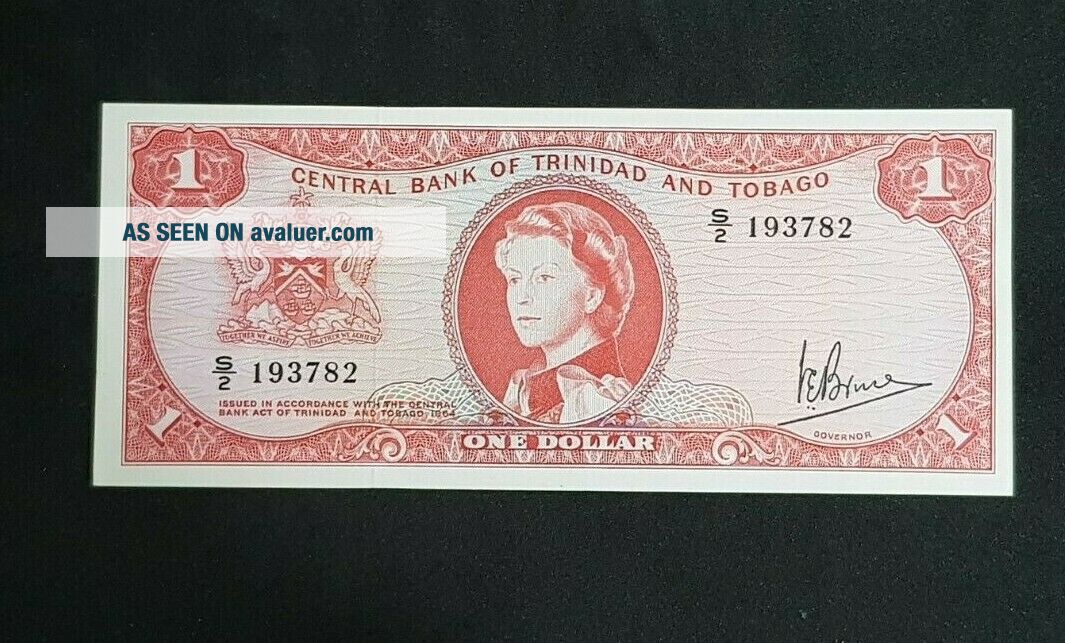 BANK OF TRINIDAD AND TOBAGO, 1 DOLLAR 1964, XF | #10136048
