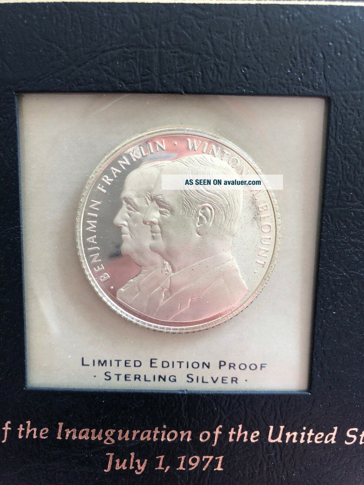 Sterling Silver Coin In Commemo. Of Inauguration Of The U. S. P. S ...