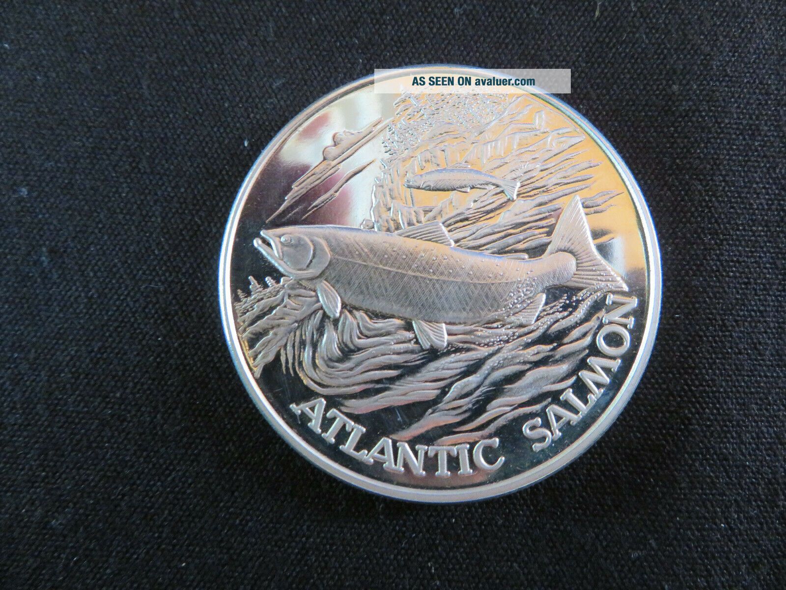 Atlantic Salmon 2 Troy Oz. 999 Fine Silver North American Wildlife ...