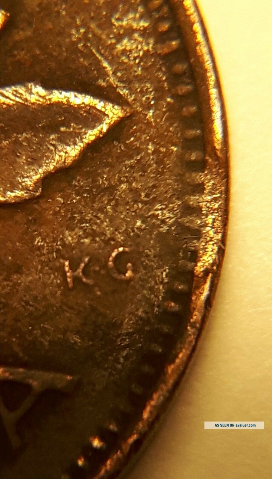 1948 A Off Denticle Canada 1 Cent Penny Clip Planchet Flaw Error 237 ...