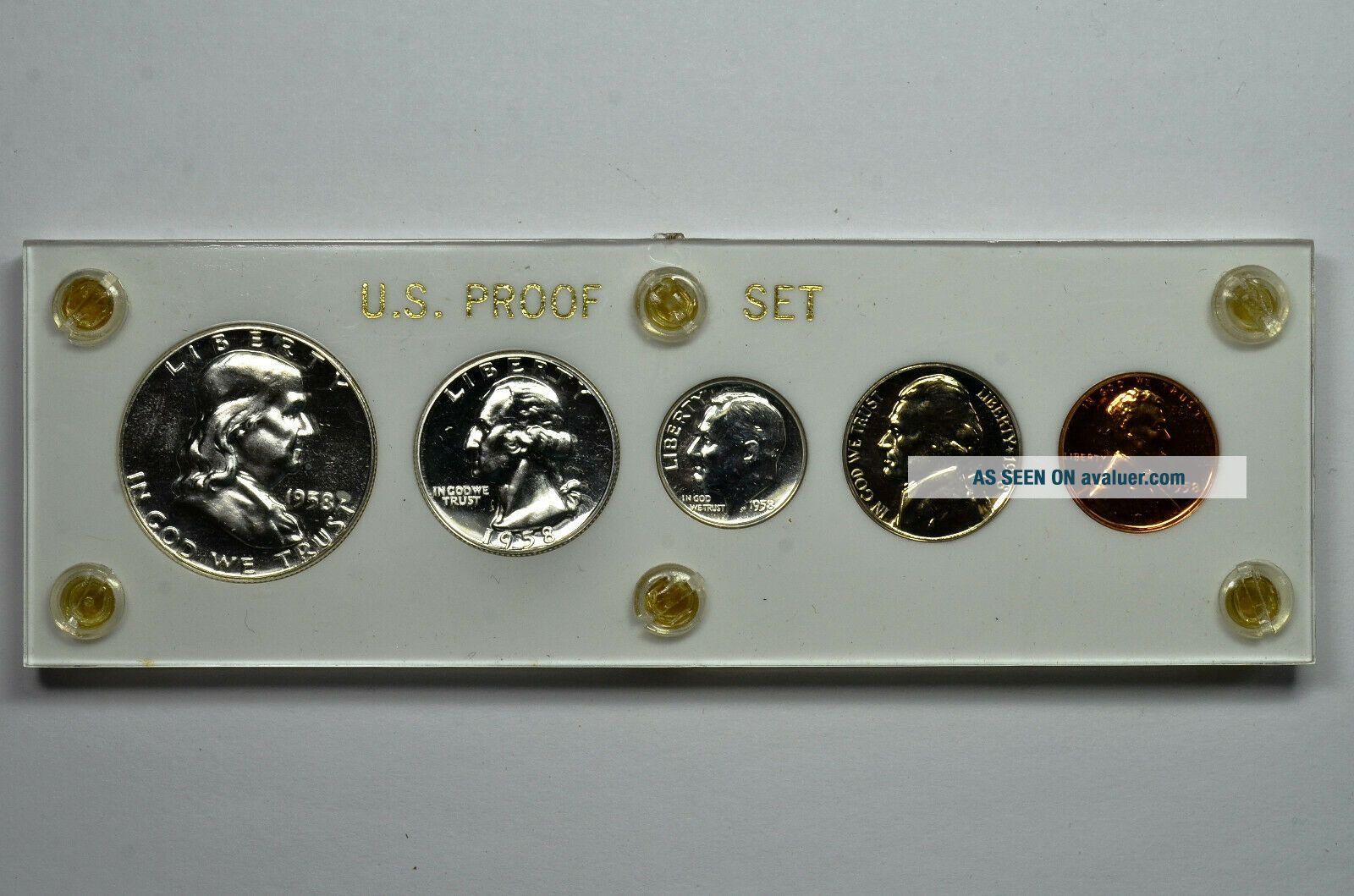 1958 US Proof Set In White Capital Style Holder | #10260925