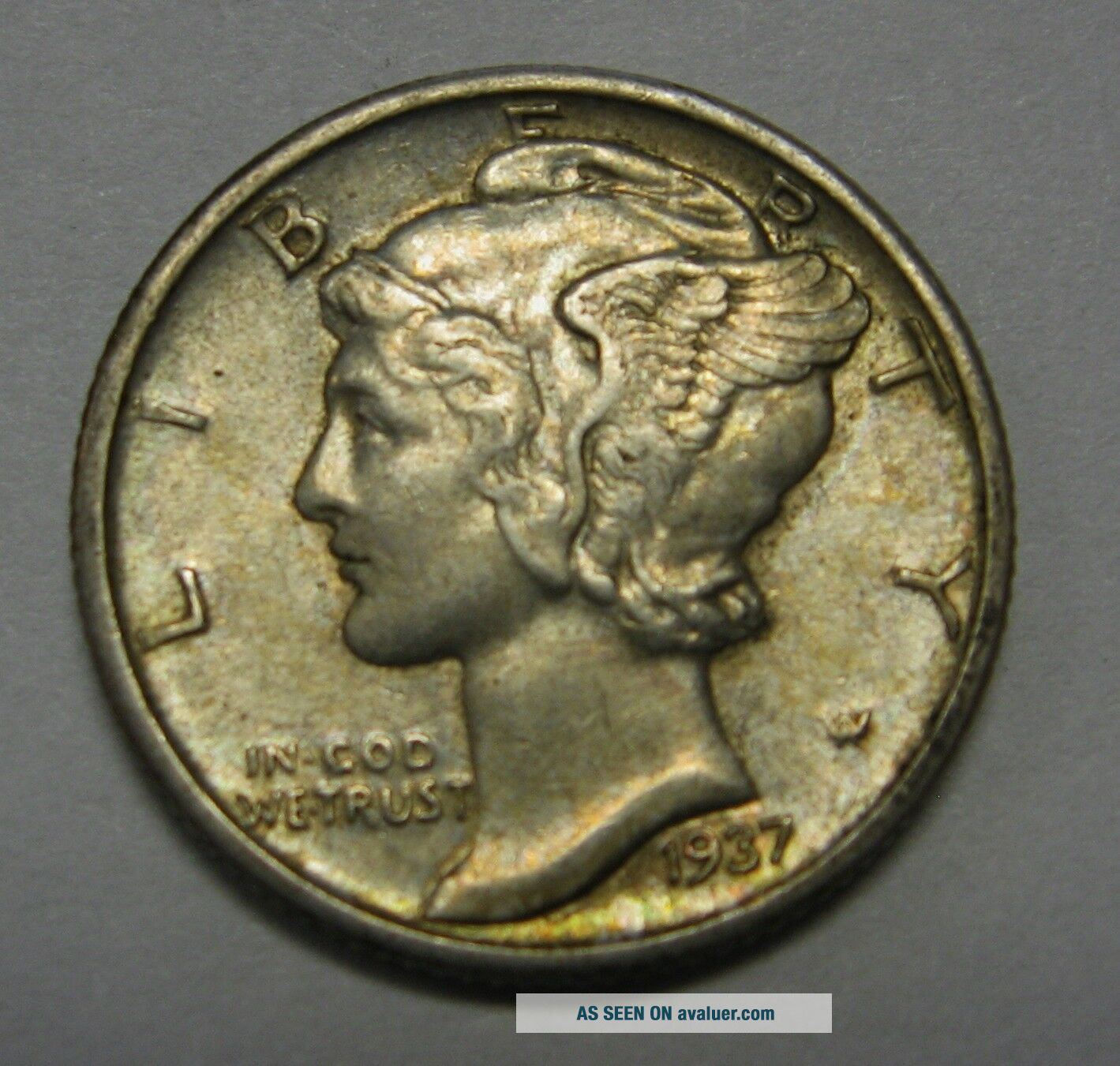 1937 Mercury Head Silver Dime Grading In The AU Range Coins | #10296397