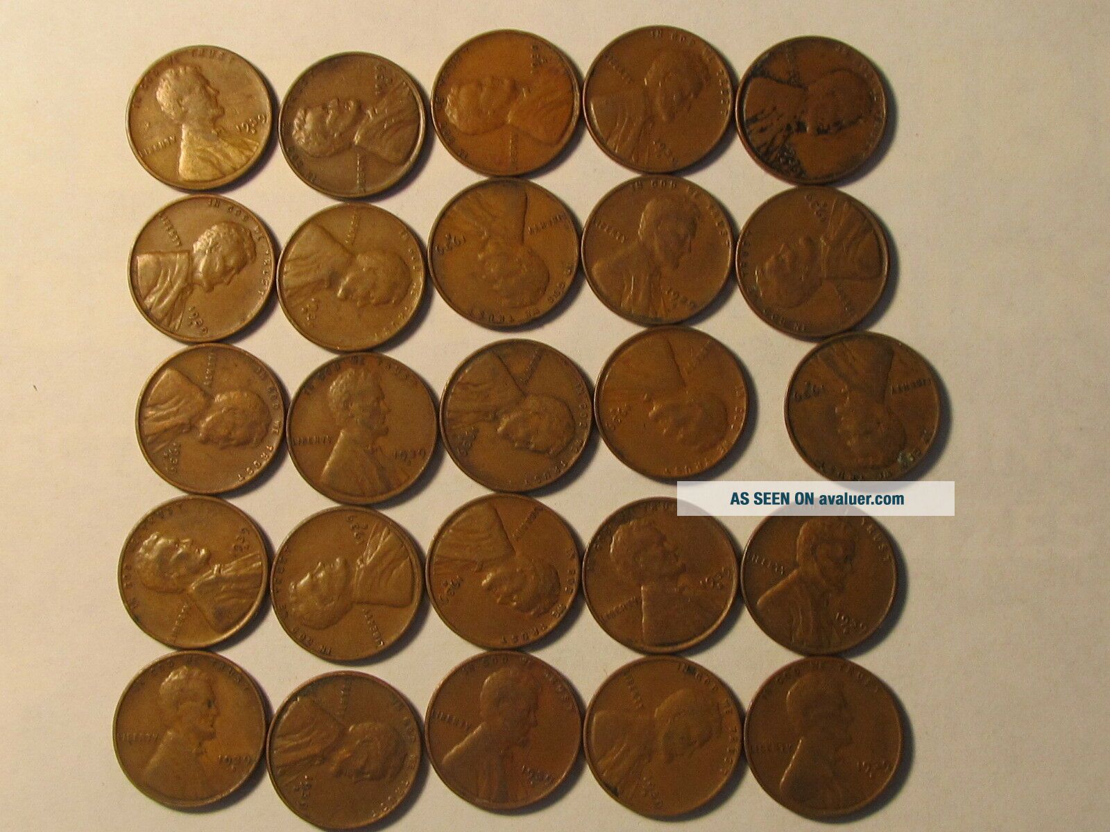 Roll 1939 S Lincoln Wheat Cents Penny In Good Or Better 50 Coins ...
