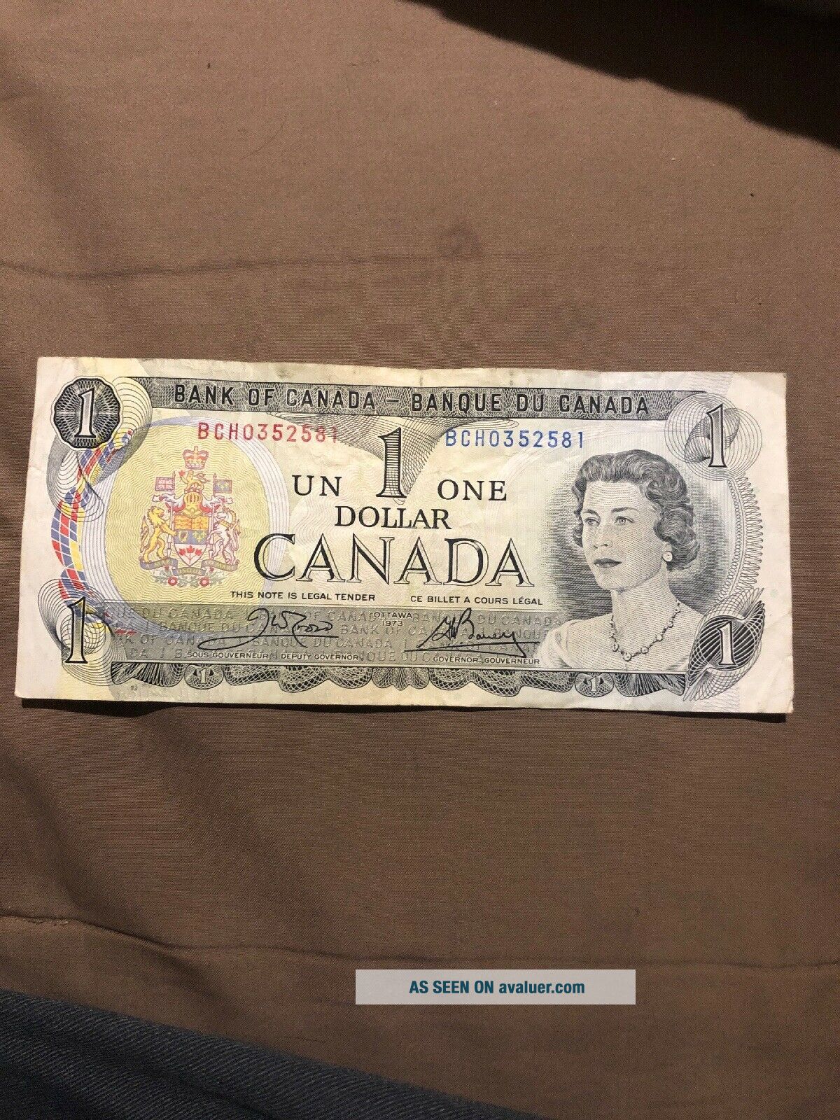 Bank Of Canada One Dollar Bill | #10350963