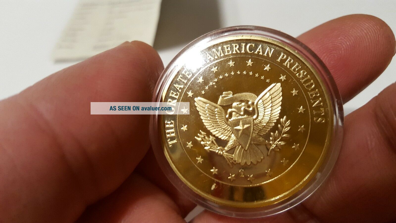 U. S. PRESIDENT ABRAHAM LINCOLN 24k Gold Layered PROOF COIN | #10397244