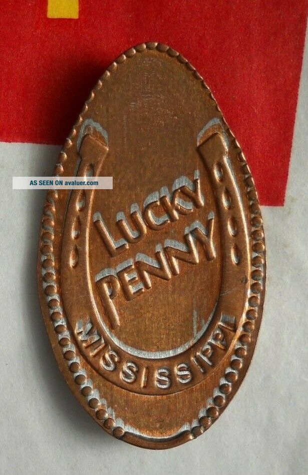 Lucky Penny Elongated Penny Mississippi USA Cent Horseshoe Souvenir ...