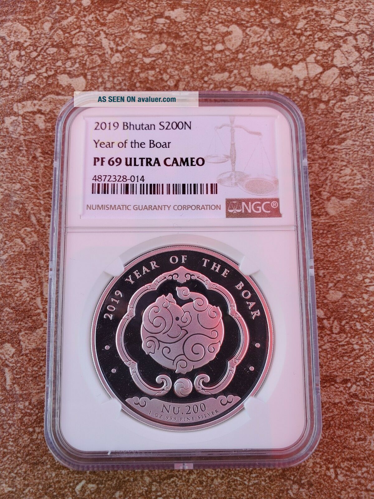 2019 Bhutan Silver Coin Year Of The Boar PF 69 UC | #10417259