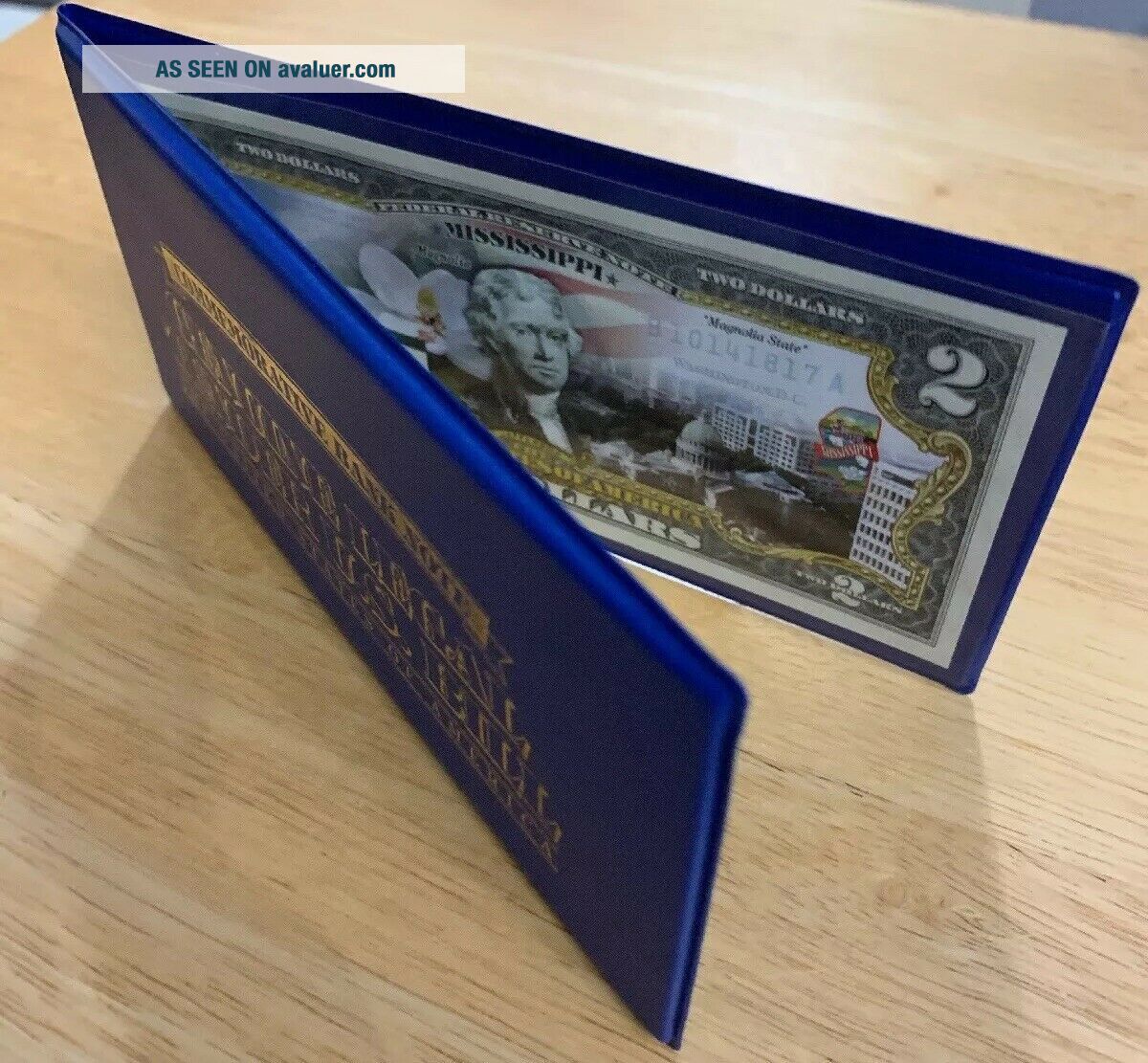 Merrick Commemorative Colorized Two (2) Dollar Bill 50 States Series ...