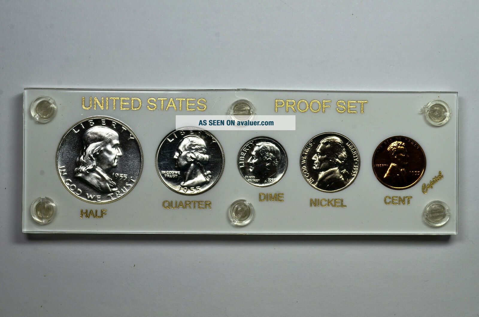 1955 US Proof Set In White Capital Style Holder | #10515426