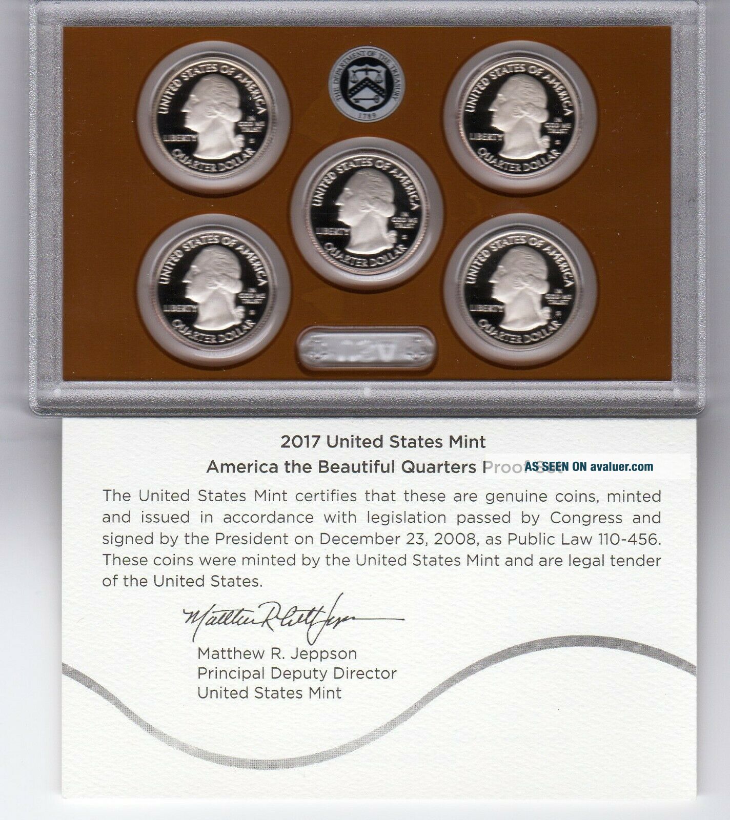 2017 - S US America The Quarters Proof Set - OGP Box W/COA | #10662870