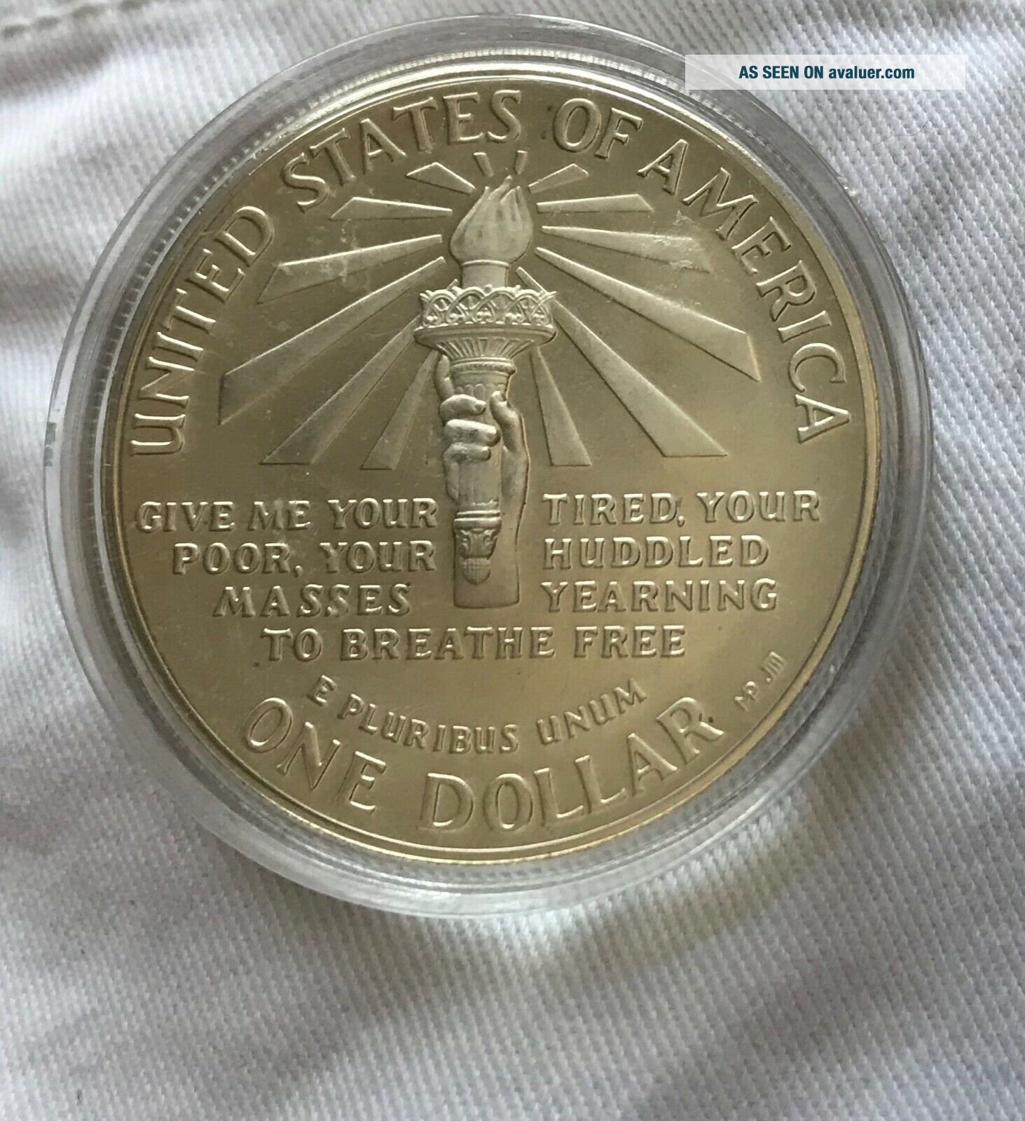 Proof 1986 - S Ellis Island Statue Of Liberty Commemorative Silver ...