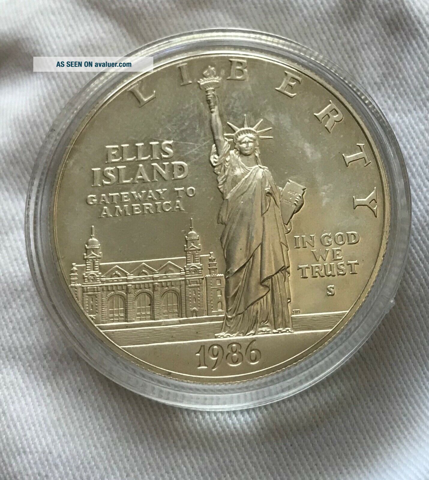 Proof 1986 - S Ellis Island Statue Of Liberty Commemorative Silver ...