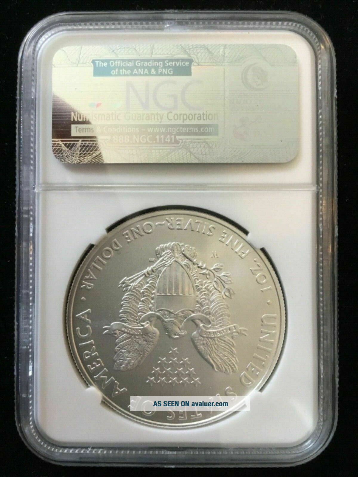 2008 W Burnished Silver Eagle NGC MS70 With W Mark Gold Star Label ...