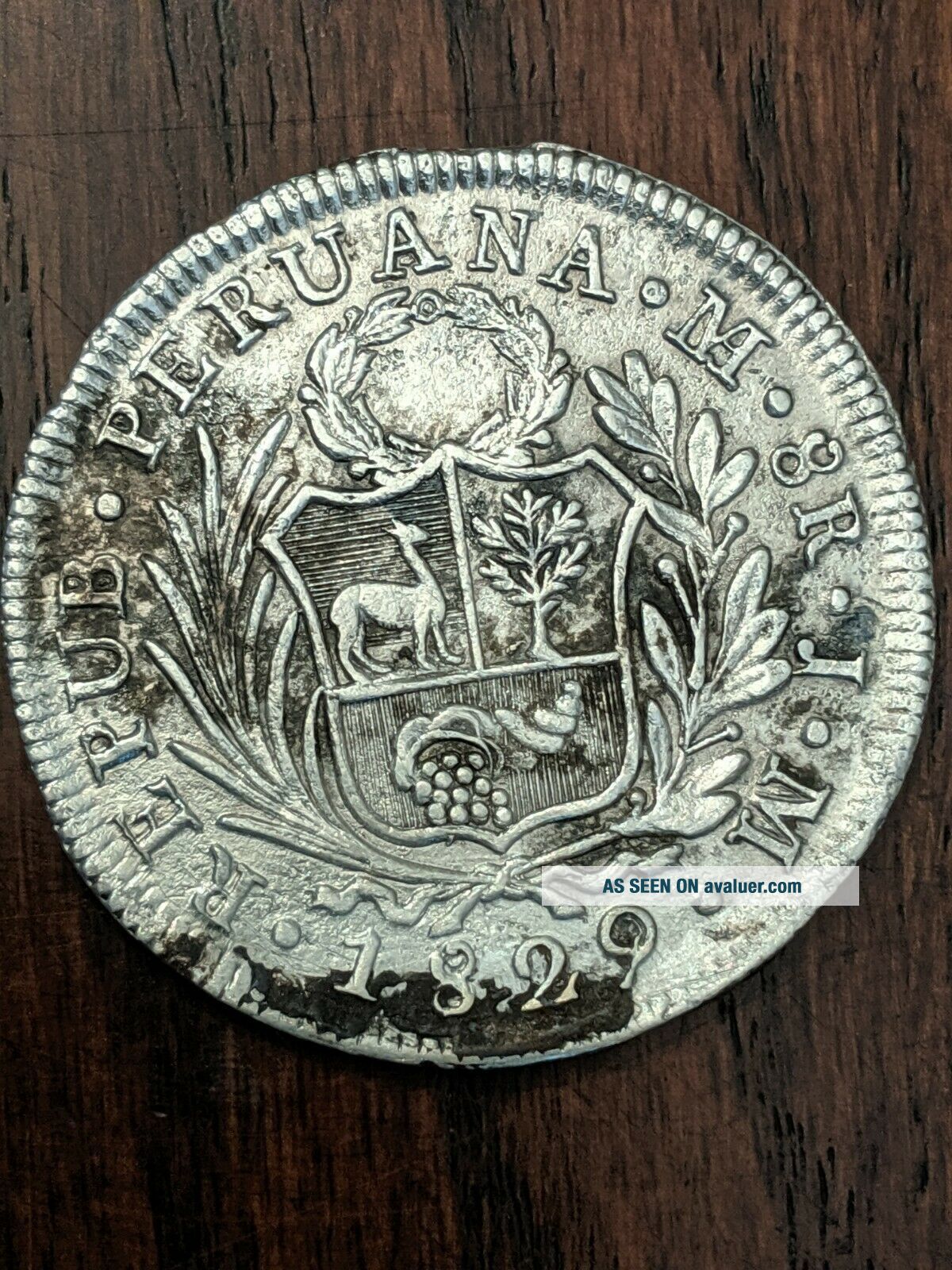 1829 Peru Republica Peruana Silver 8 Reales Fine To Very Fine | #10731165