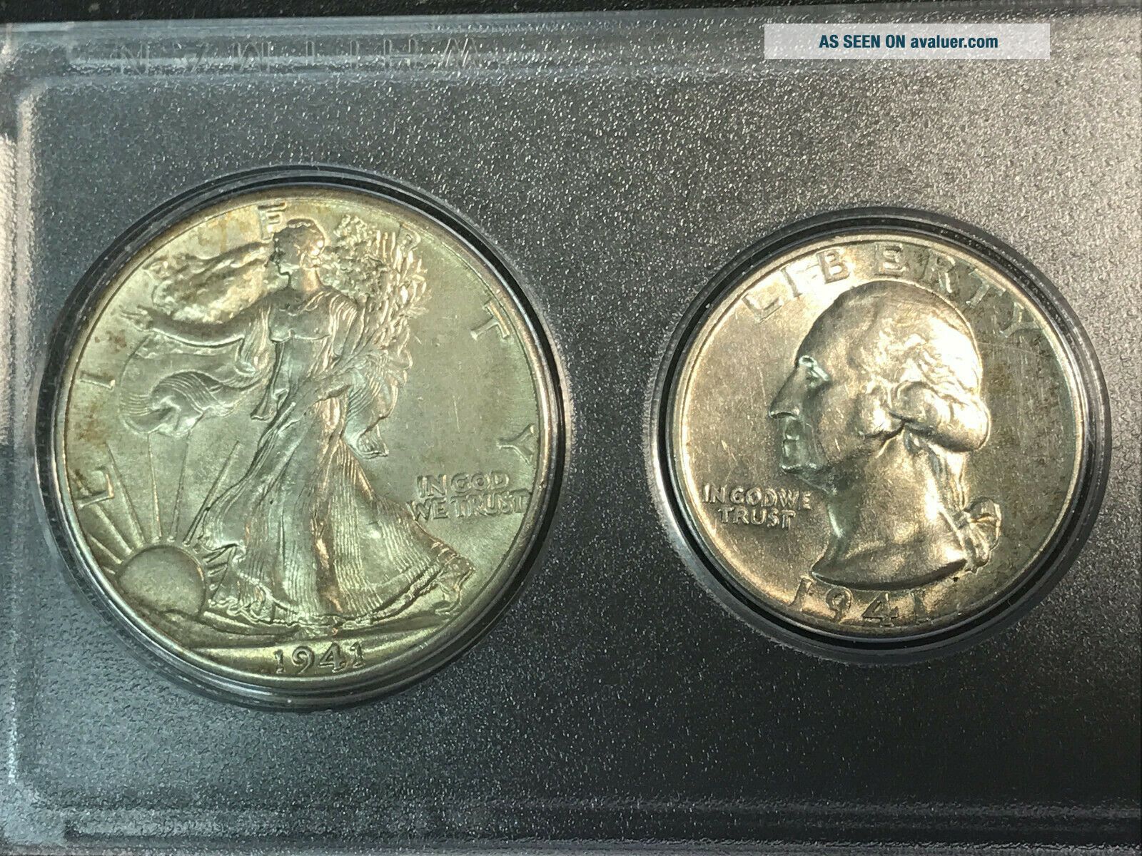 1941 US 5 Coin Birth Year Set AU & Unc Walking Liberty Silver Half ...