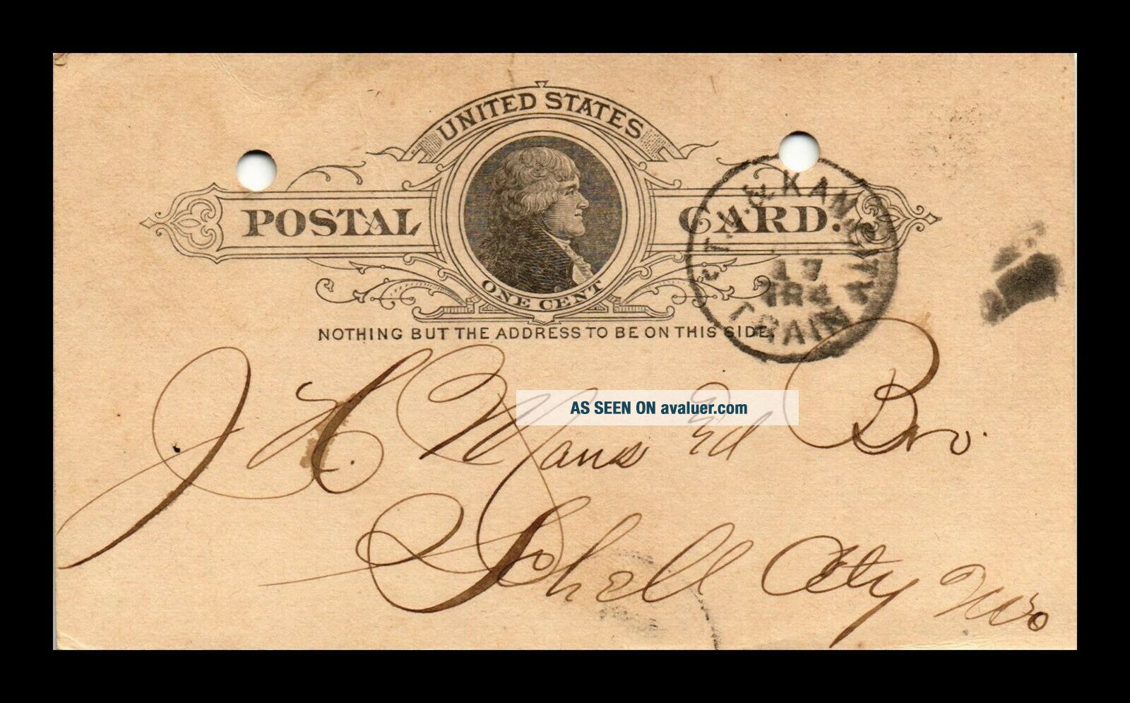 DR JIM STAMPS US KANSAS CITY TRAIN RPO RAILROAD POST OFFICE POSTAL CARD ...