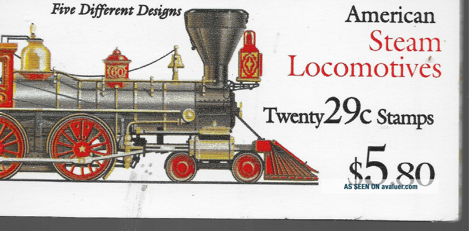 SCOTT 2843 - 47A US BOOKLET STEAM LOCOMOTIVES 20 X 29 CENT NH | #11165923