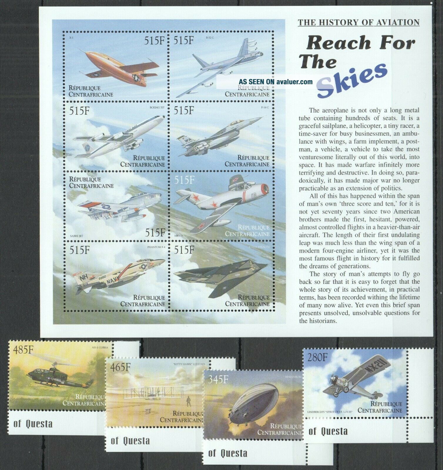 Y1541 CENTRAL AFRICA TRANSPORT HISTORY AVIATION REACH FOR THE SKIES SET ...