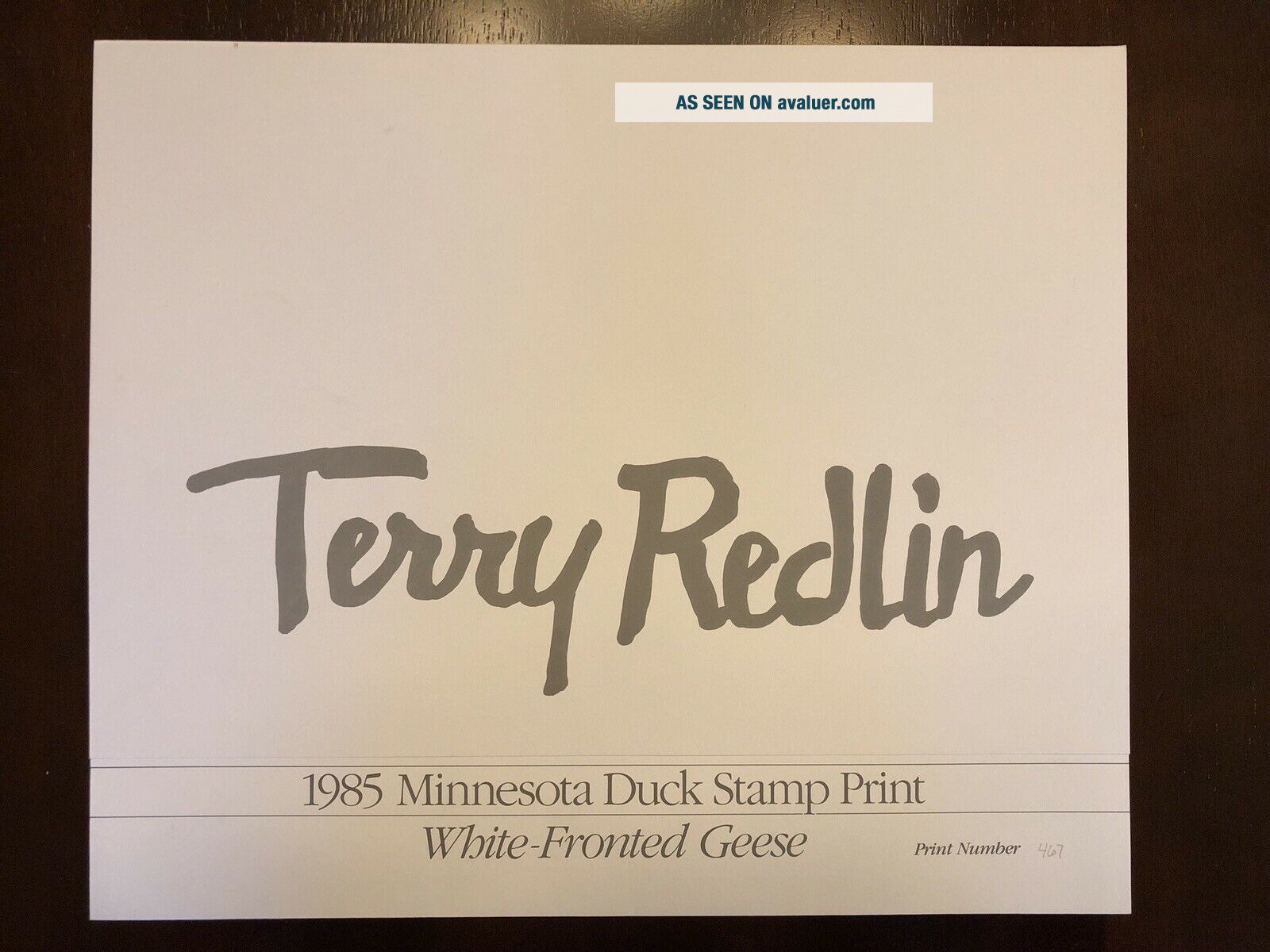 1985 Minnesota Duck Stamp Print By Terry Redlin SIGNED STAMP | #11295963