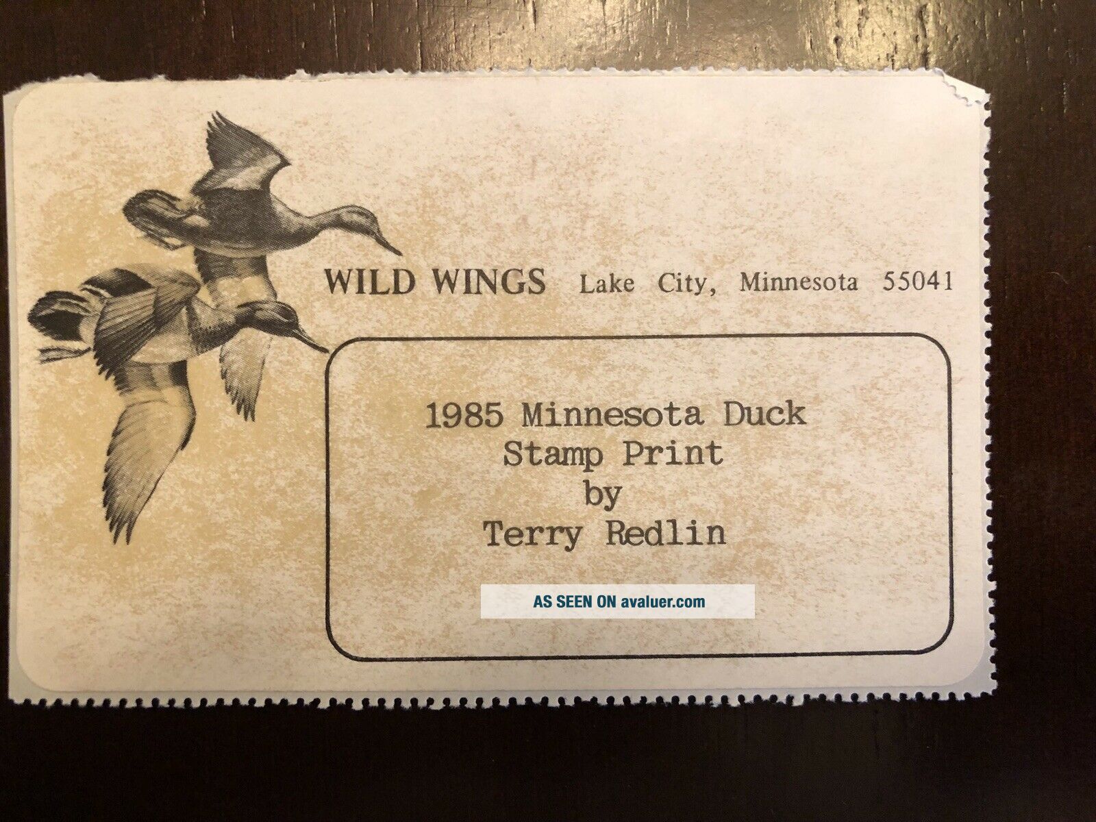 1985 Minnesota Duck Stamp Print By Terry Redlin SIGNED STAMP | #11295963