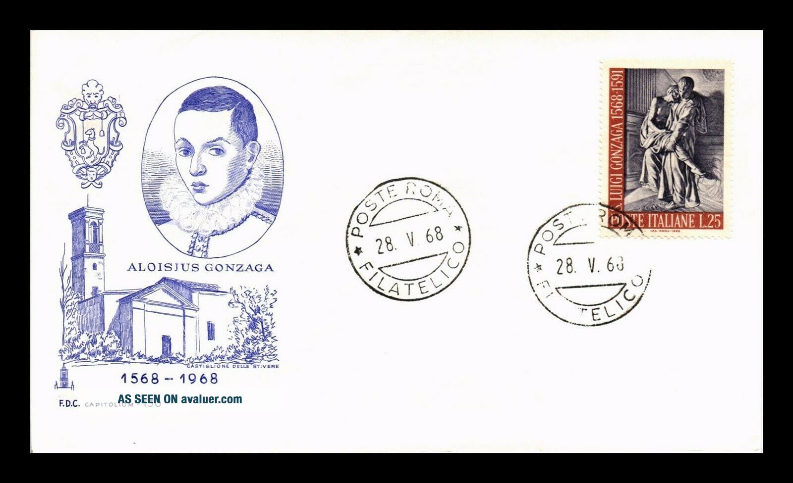 DR JIM STAMPS ST ALOYSIUS GONZAGA FIRST DAY ISSUE ITALY COVER | #11529043