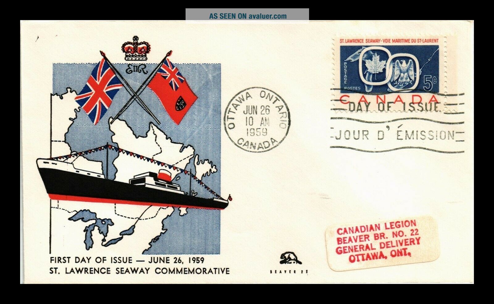 DR JIM STAMPS ST LAWRENCE SEAWAY FIRST DAY ISSUE CANADA COVER | #11530214
