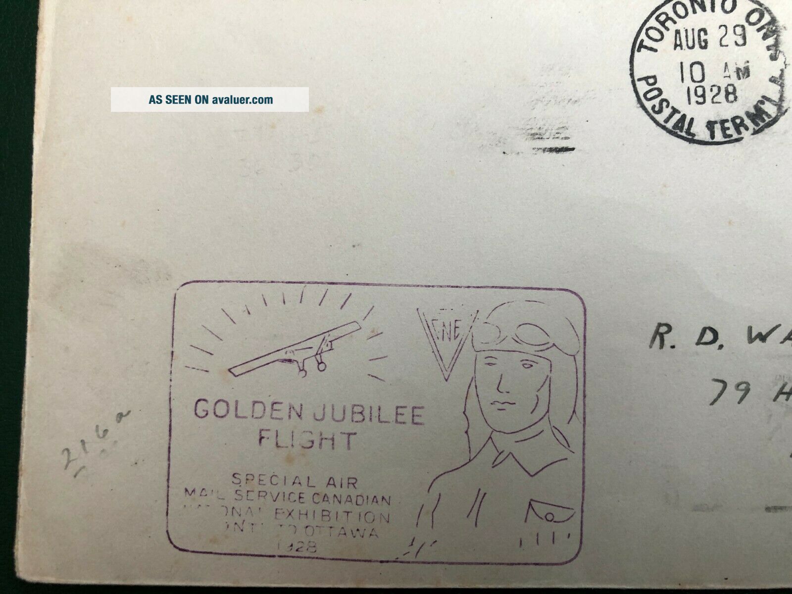 Canada, 1928 Golden Jubilee Flight Toronto To Ottawa | #11440850