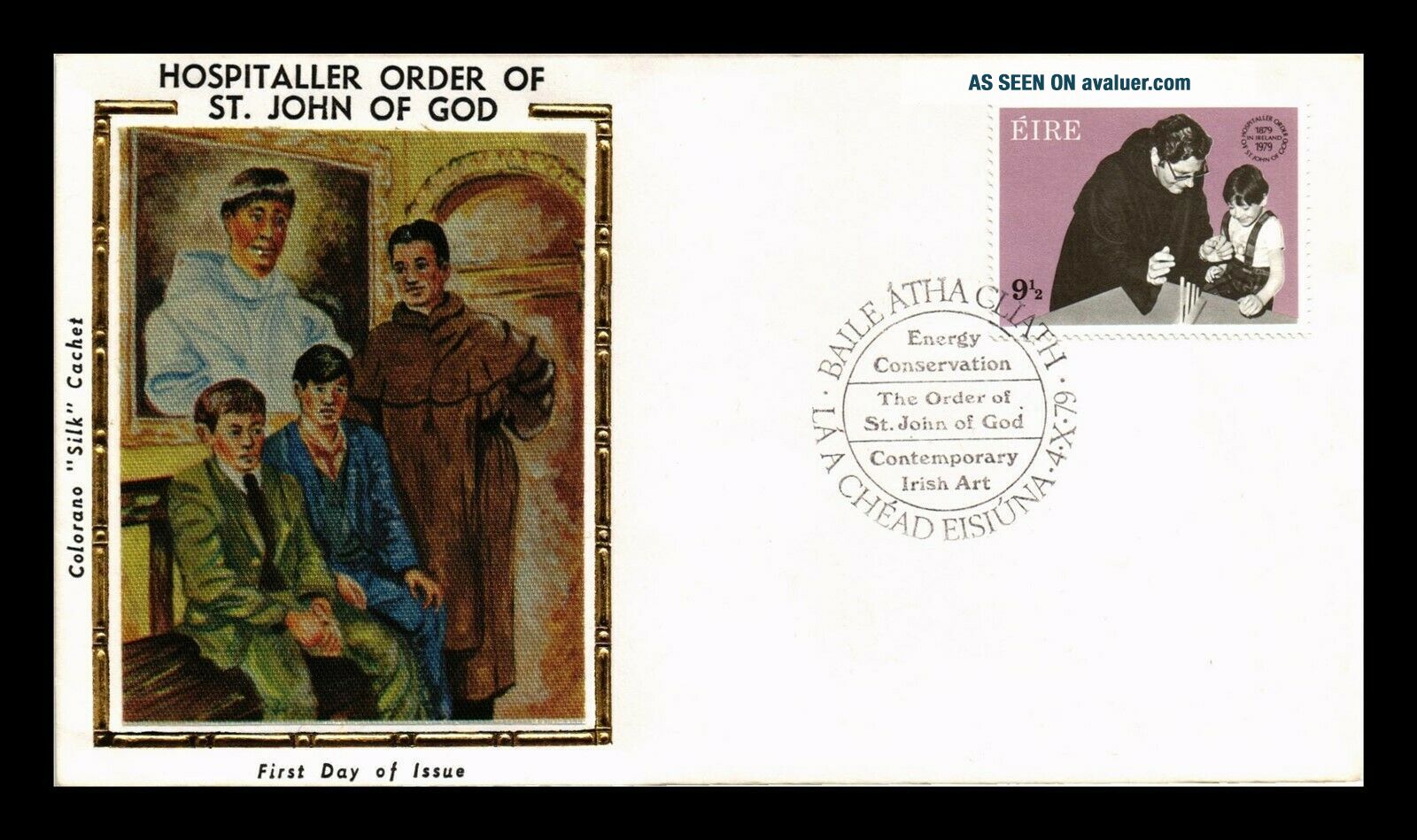 DR JIM STAMPS HOSPITALLER ORDER ST JOHN OF GOD FDC SILK CACHET IRELAND ...