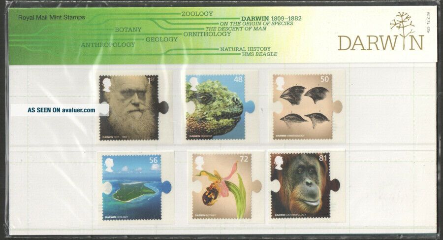 2009 GB ROYAL MAIL PRESENTATION PACK 423 OF DARWIN STAMPS | #11513124
