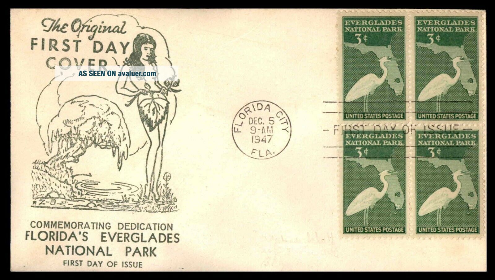 MayfairStamps US FDC 1947 Florida City Dedication Everglades National ...