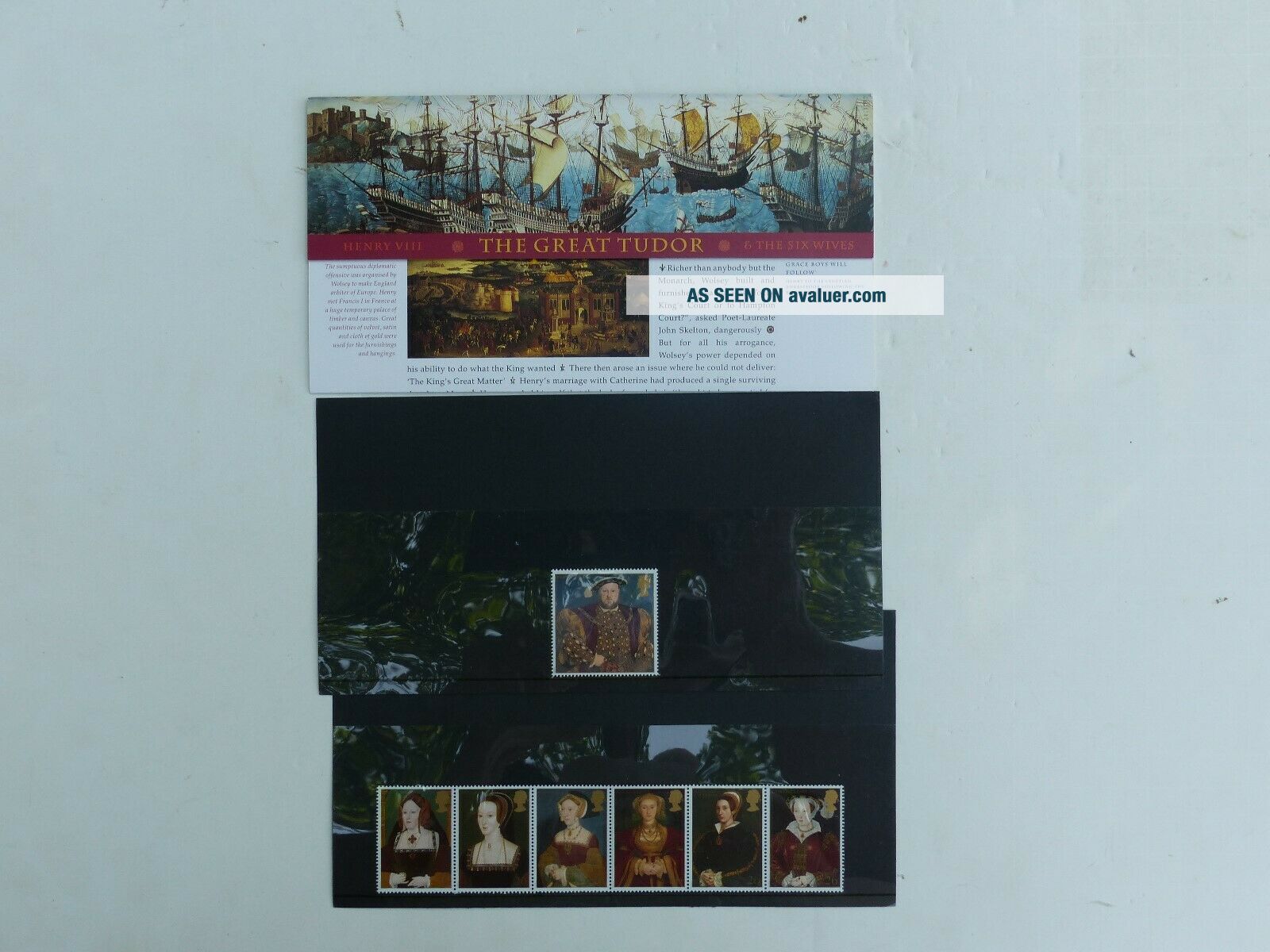 Henry VIII The Great Tudor 7 Postage Stamps Great Britain Presentation ...