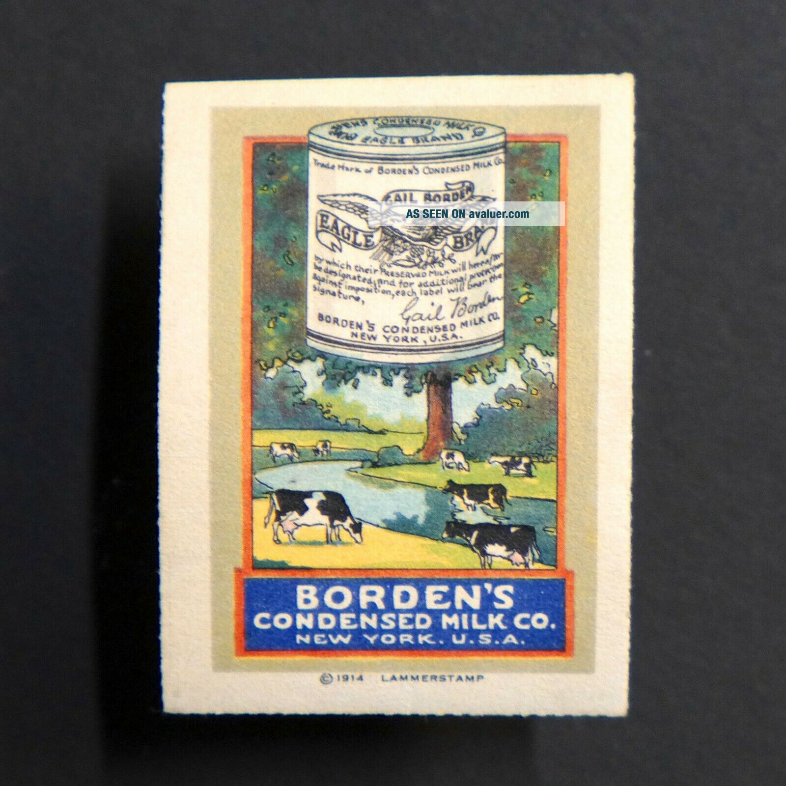 Poster Stamp USA 1914 Borden ' S Condensed Milk York Label • Cinderella ...