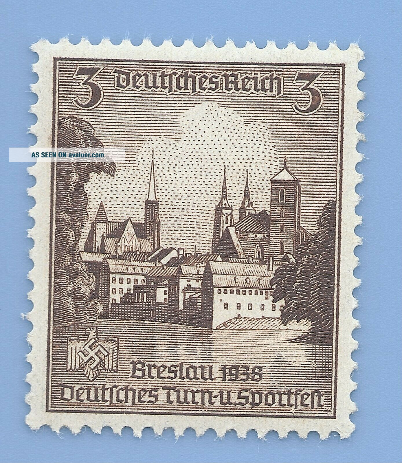 Germany Nazi Third Reich Nazi 1938 Sportfest 3 Stamp MNH WW2 Era ...