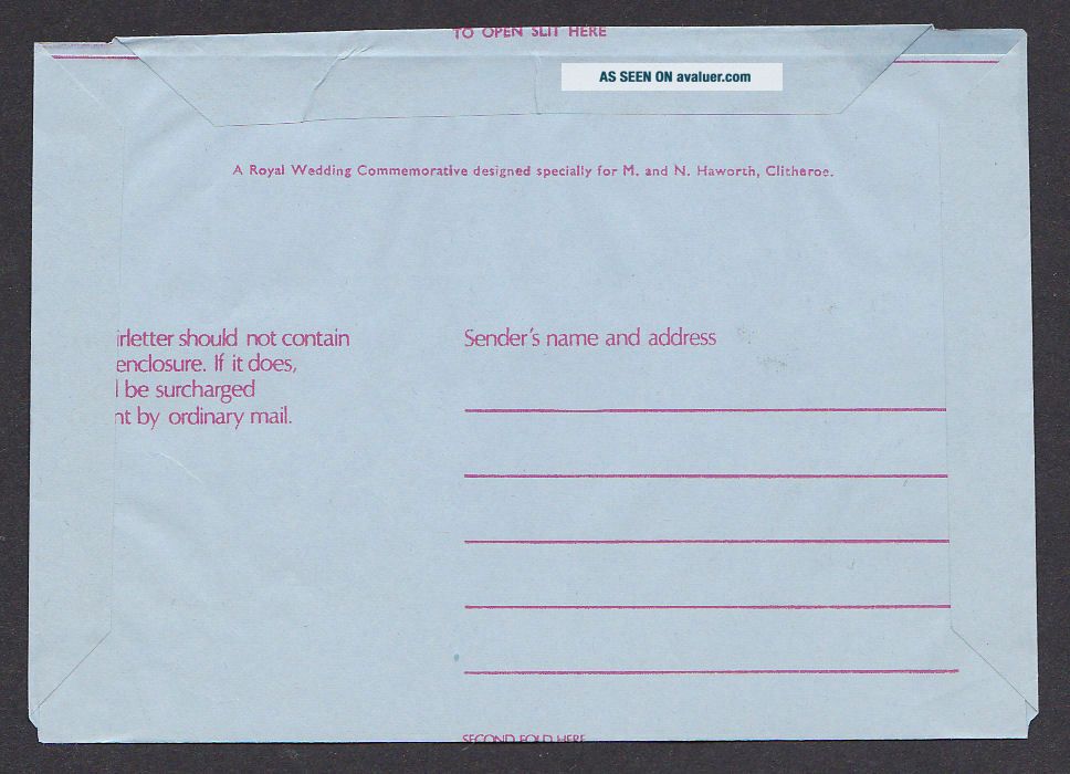 Isle Of Man 1973 Air Mail Aerogramme Royal Wedding Princess Anne ...