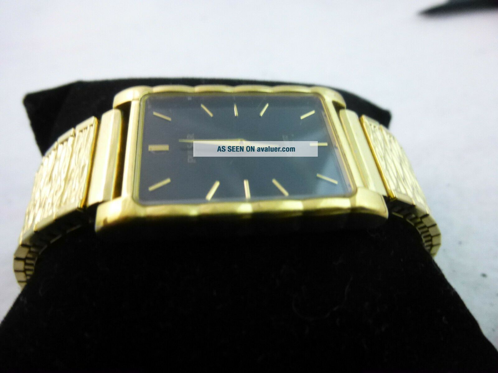 PULSAR BY SEIKO QUARTZ SQUARE MEN CLASSIC BATTERY GOLD BLACK FACE ...