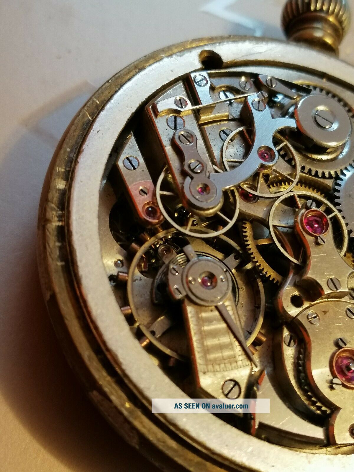 Antique Chronograph Repeater Pocket Watch Movement. Only For Parts ...