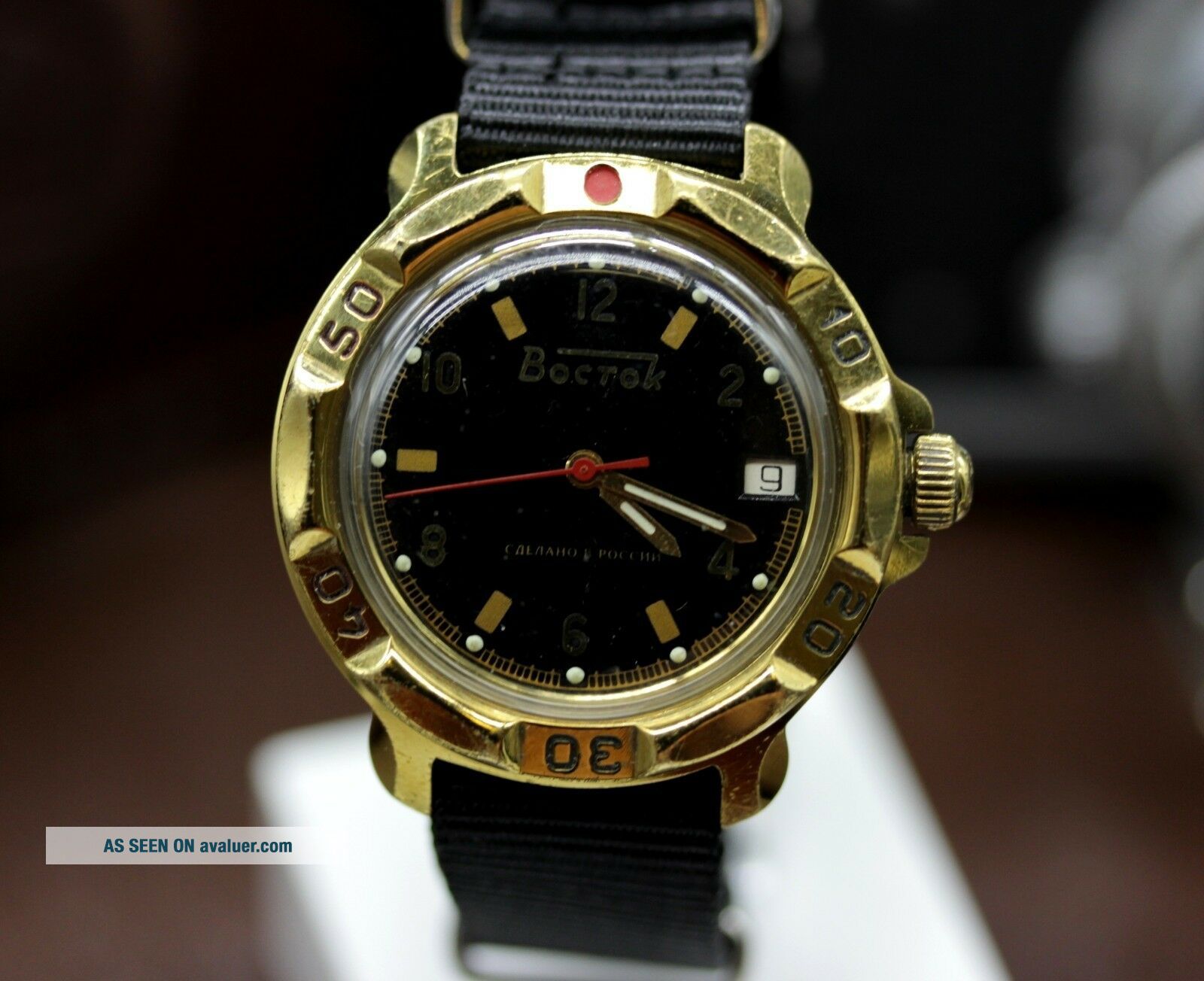Soviet Watch Wostok Diver Komandirskie USSR Military Vintage Black ...