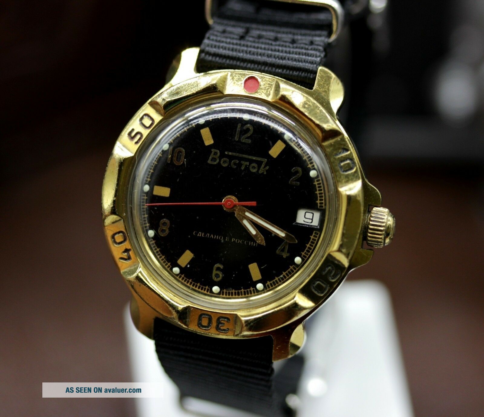 Soviet Watch Wostok Diver Komandirskie USSR Military Vintage Black ...